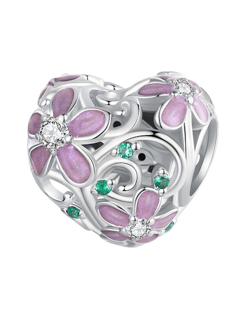 Charm de corazón Ame Jewelry Collection de plata P 925 zirconia 1